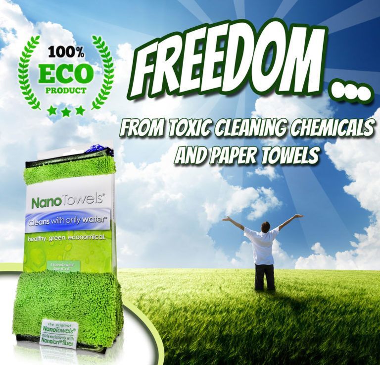 Nano Towels 8×8″ 4-Pack (Nano Green) – NanoTowel